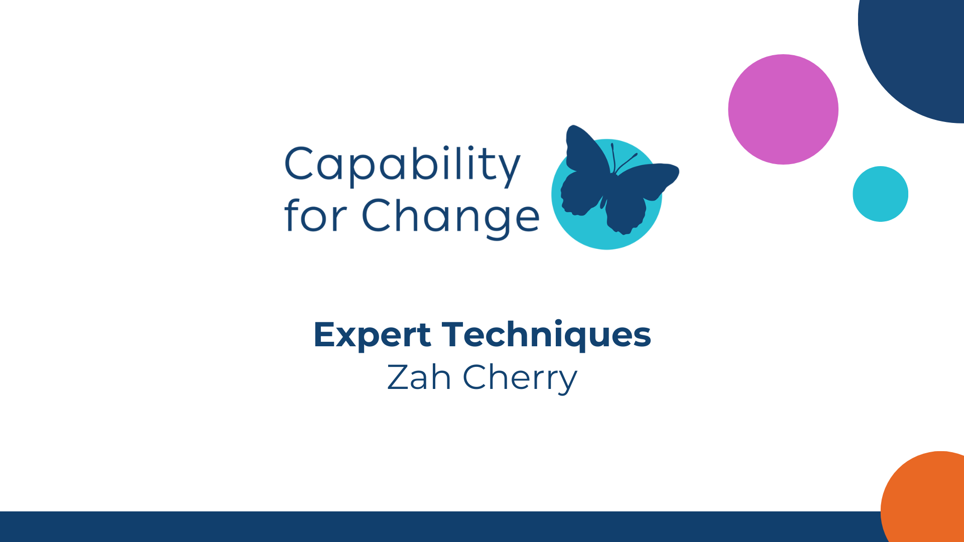 Zah Cherry, Business Transformation Expert - Capability for Change