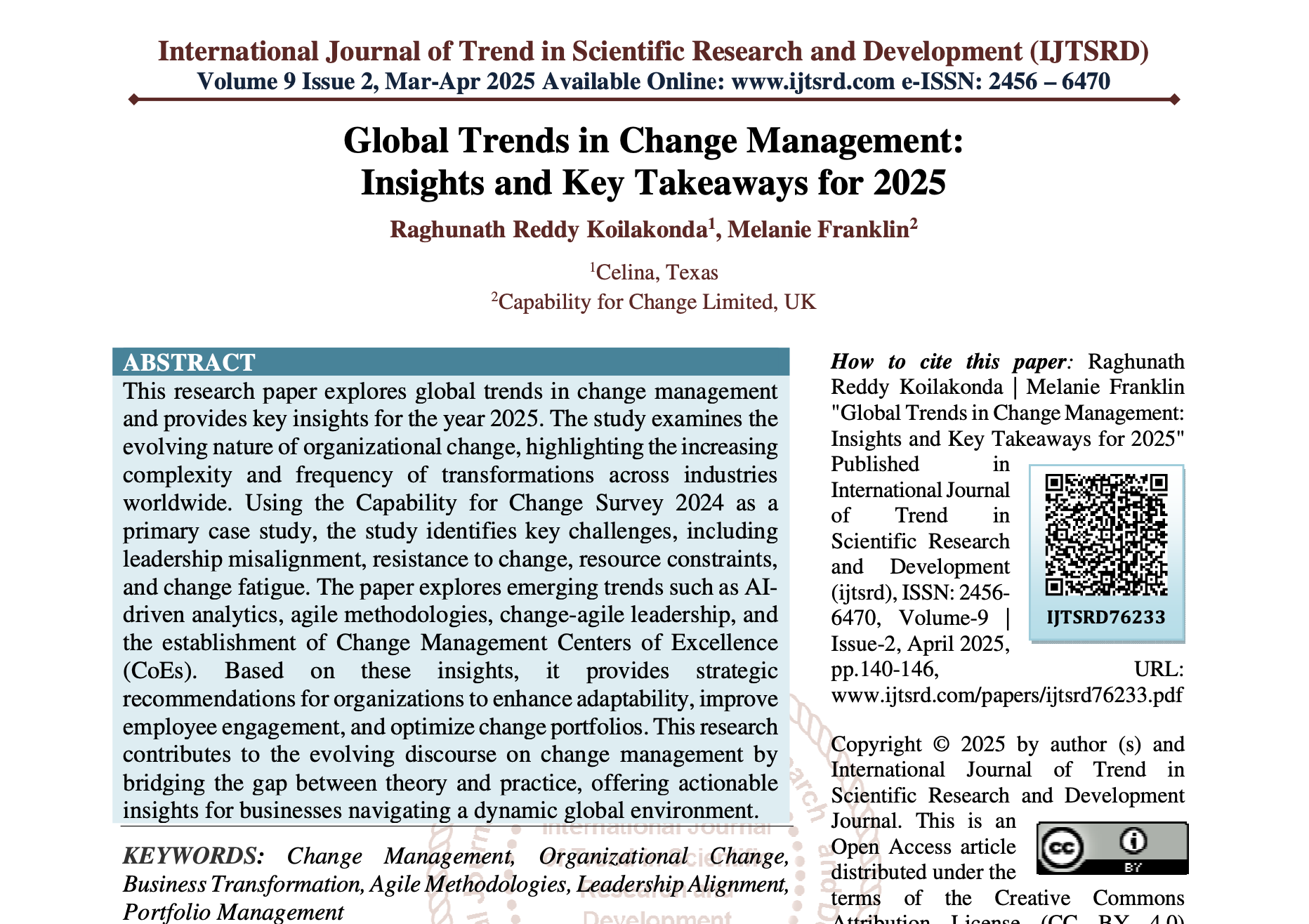 Global Trends in Change Management: Insights and Key Takeaways for 2025 ...